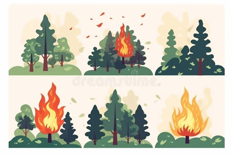 Forest Fire. Large-scale Fire. the Work of Rescuers. Non-compliance ...