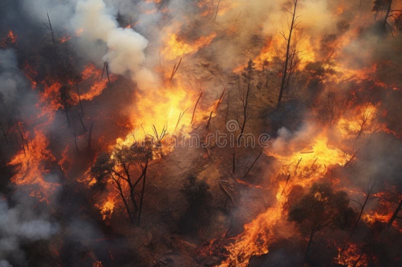 Forest Fire, Natural Disaster, Climate Change, Global Warming, Arial ...