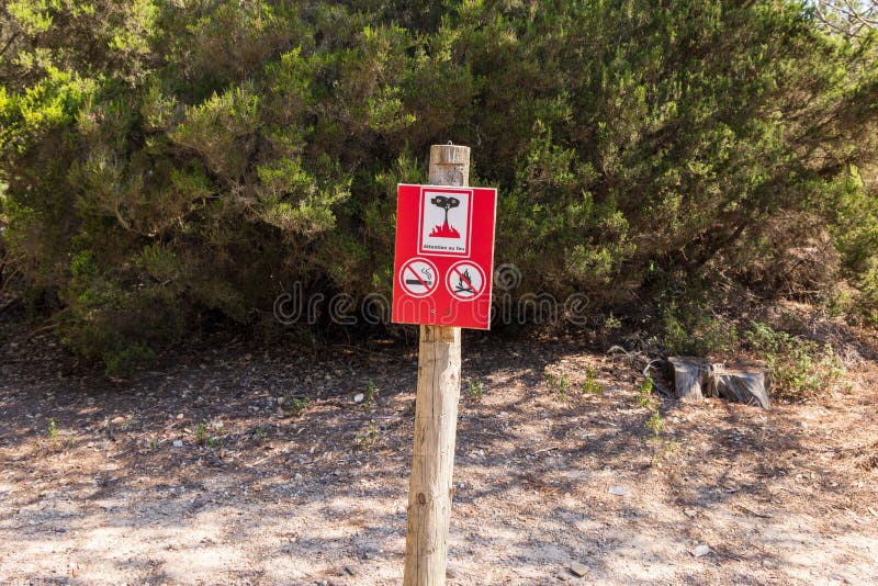 Forest Fire Prevention Sign Stock Image - Image of danger, plant: 254535487