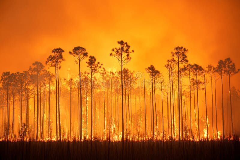 A Forest Fire Releases Carbon Dioxide and Endangers the Environment ...