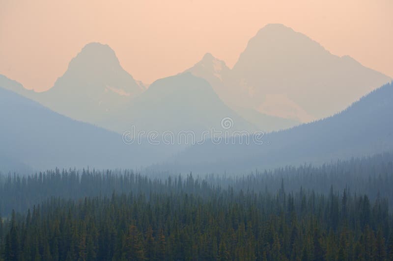 Forest Fire smoke stock photo. Image of mountains, logging - 18891438