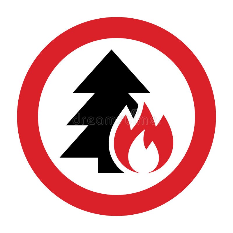 Forest fire warning sign stock photo. Image of prohibition - 17989914