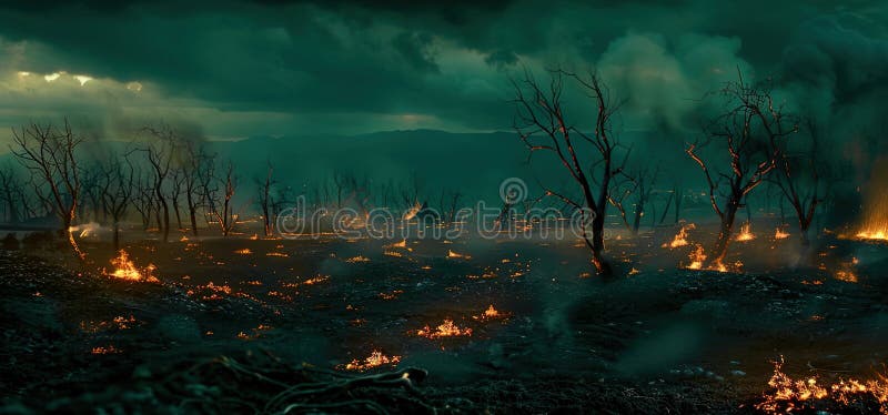 Forest Fires after the Apocalypse Stock Image - Image of apocalypse ...