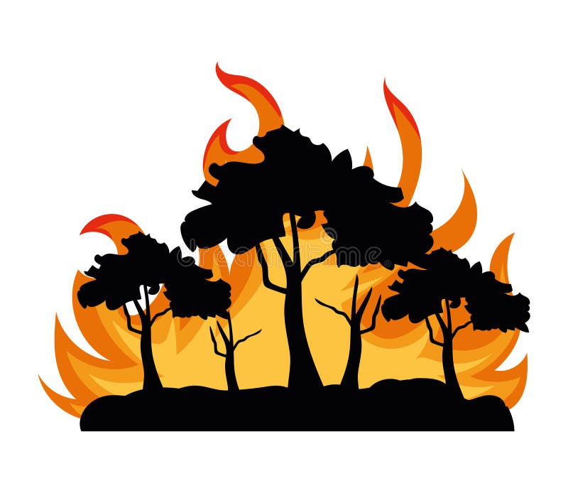 Forest Fires Disaster Environmental Stock Vector - Illustration of ...