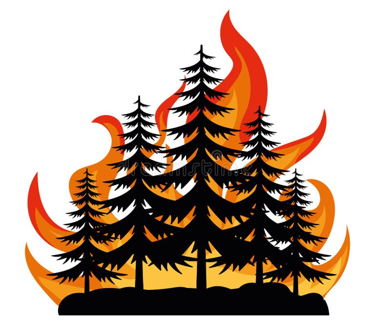 Forest fires disaster stock vector. Illustration of ecology - 307059230