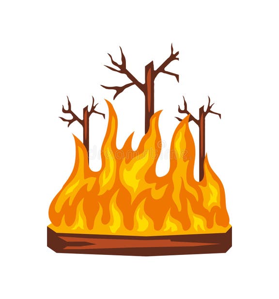 Forest fires disaster stock vector. Illustration of isolation - 306815858