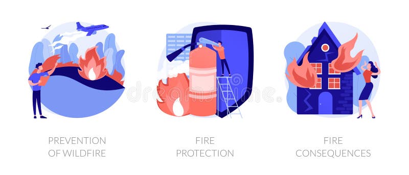 Fire Protection Abstract Concept Vector Illustration. Stock Vector ...