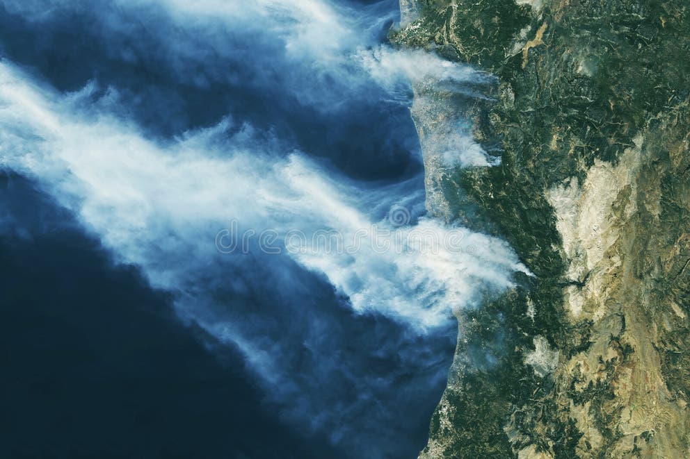 Forest Fires, View from Space. Elements of this Image Furnished by NASA ...