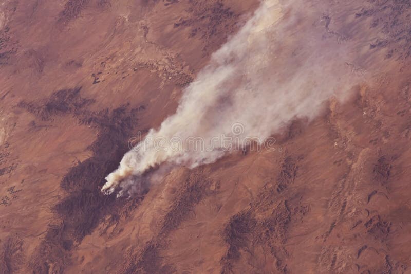 Forest Fires, View from Space. Elements of this Image Furnished by NASA ...