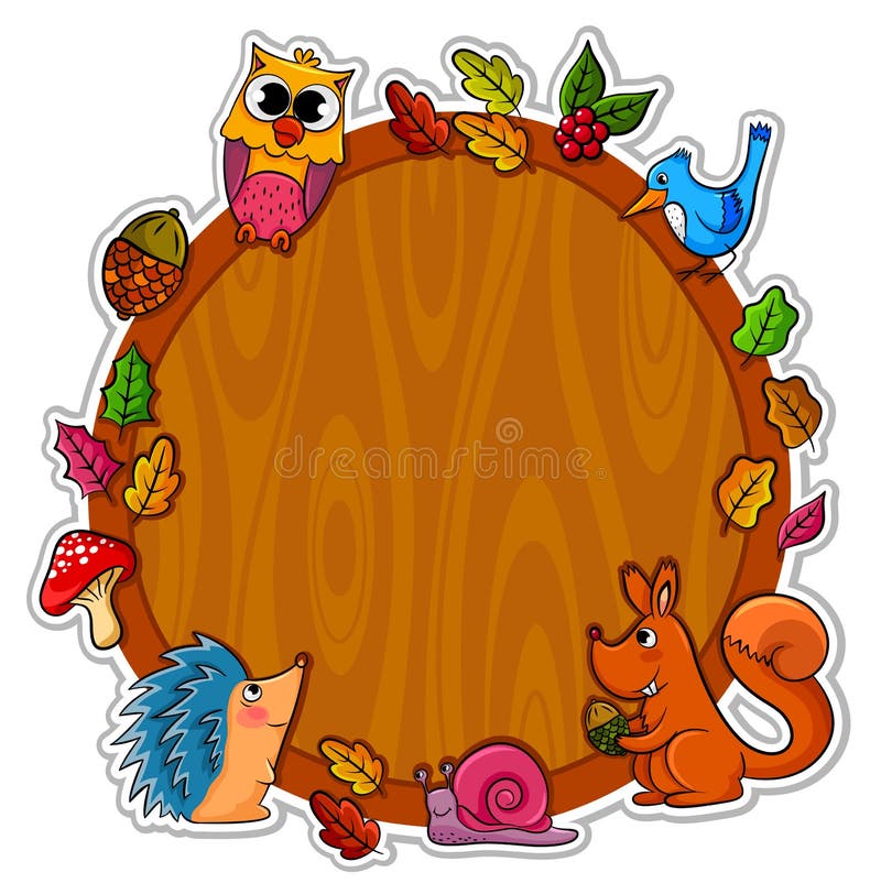 Forest frame stock vector. Illustration of design, happy - 24487262