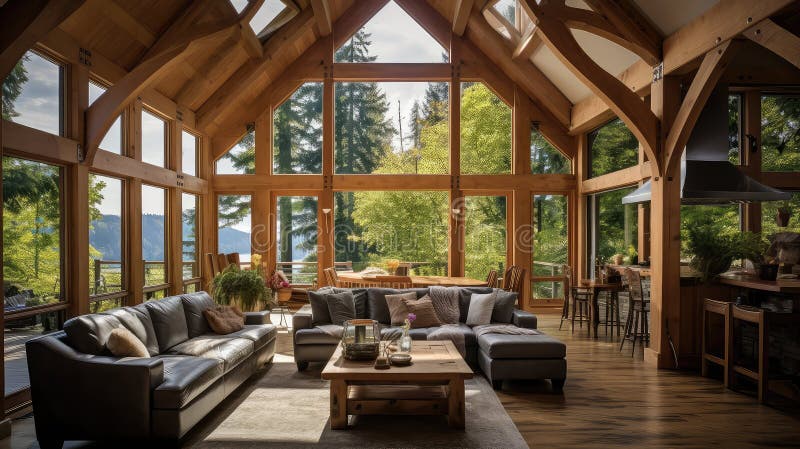 Forest sky timber frame stock illustration. Illustration of dark ...