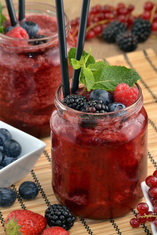 Forest fruit cocktail. stock photo. Image of cool, thirst - 41204984