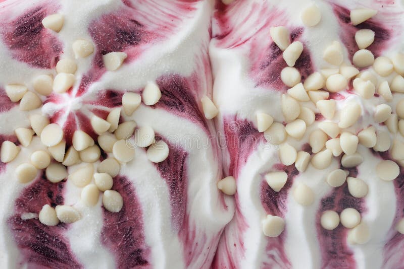 Forest Fruit Ice Cream with White Chocolate, Top Shot Stock Photo ...