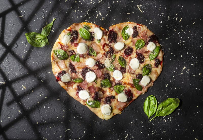 Forest Fruit Pizza Baked and Served at the Table Stock Image - Image of ...