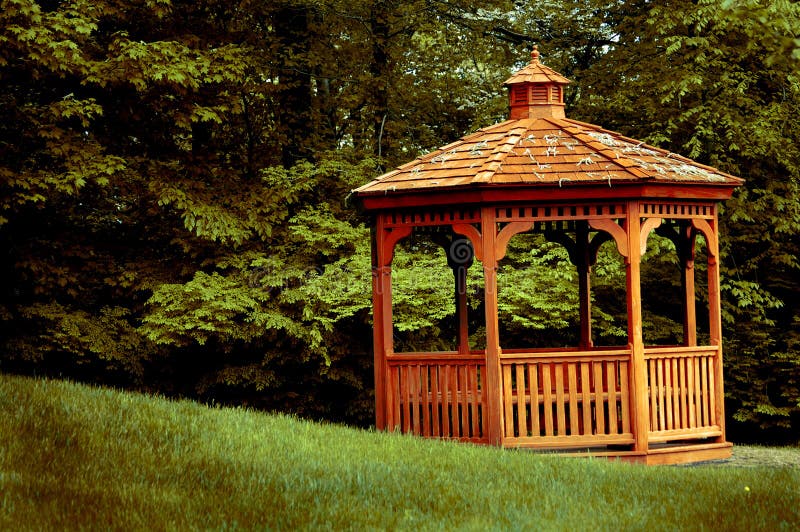 Forest Gazebo stock photo. Image of forest, woods, landscape - 22122166