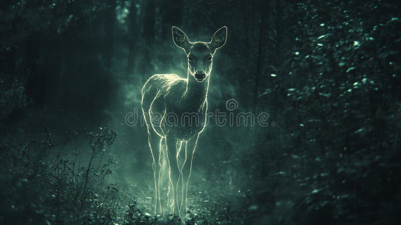 Forest Ghost Deer stock photo. Image of ghost, animal - 373883126