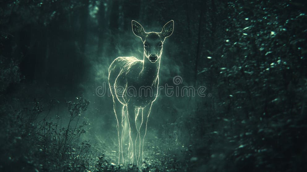 Forest Ghost Deer stock photo. Image of ghost, animal - 373883126