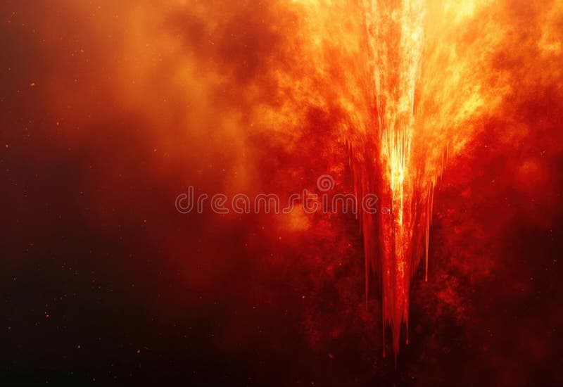A Forest Going Up in Flames Stock Illustration - Illustration of carbon ...