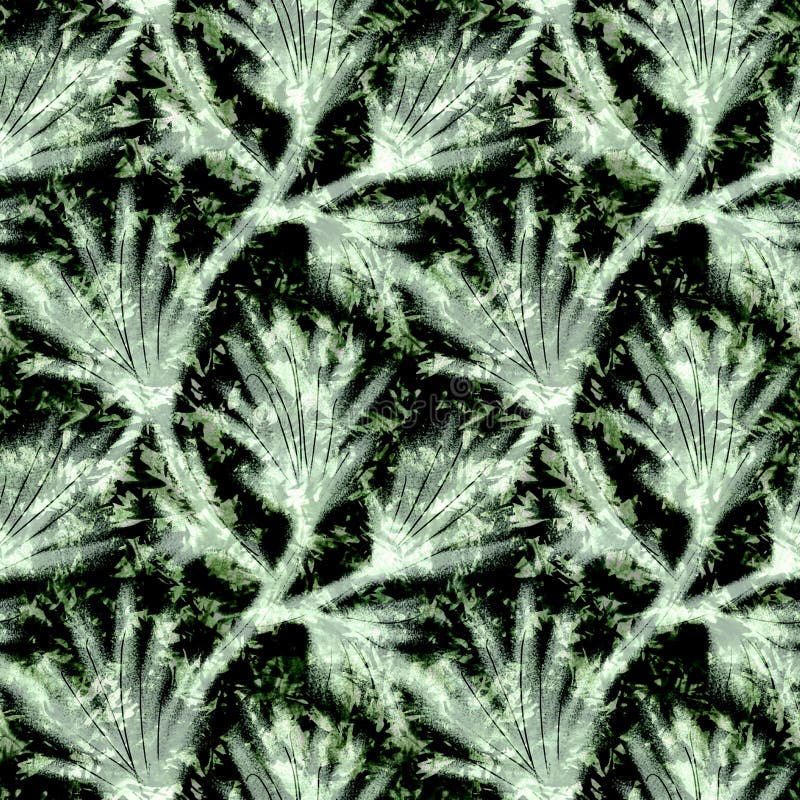 Forest Green Jungle Nature Texture. Seamless Foliage Leaf 2 Tone Design ...