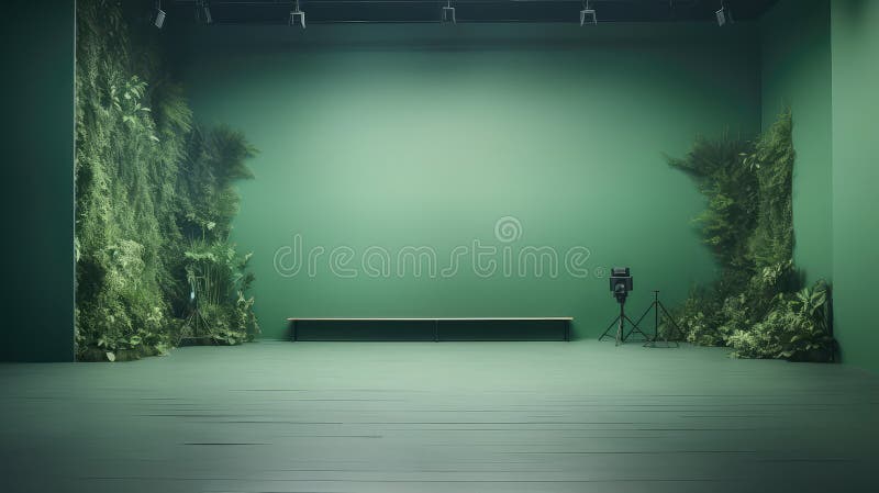 Forest Green Studio Background Stock Illustration - Illustration of ...