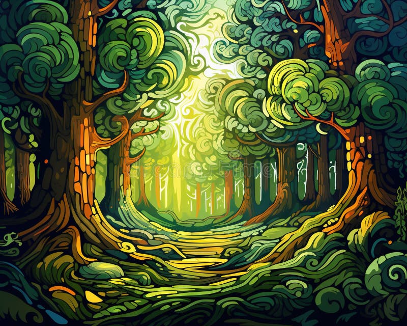 Forest Hand Drawn Forest Hand Drawn Design Design Forest Hand Drawn ...