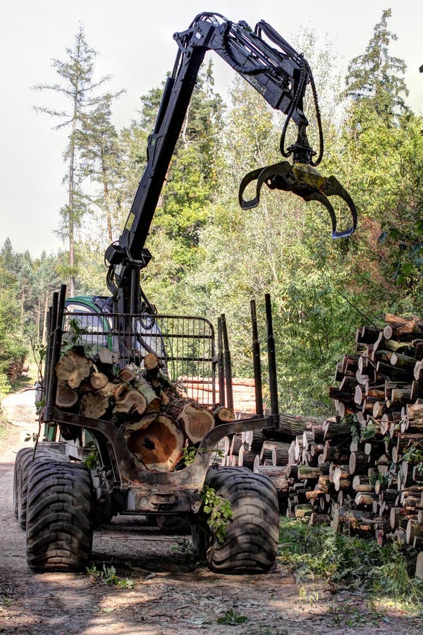 Forest harvester stock image. Image of hand, working - 60853019