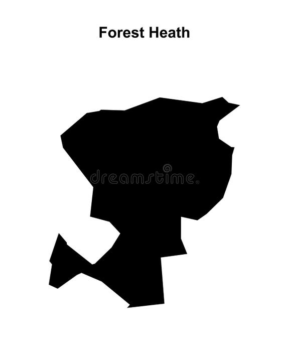 Forest Heath outline map stock vector. Illustration of forest - 371643768