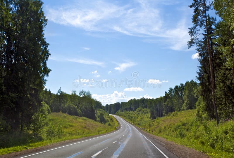 Forest Highway stock photo. Image of freedom, roadway - 27273526