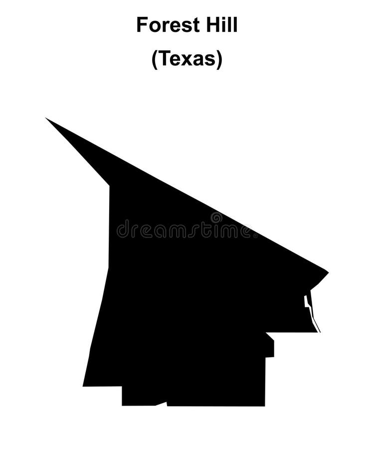 Forest Hill outline map stock vector. Illustration of atlas - 357644688