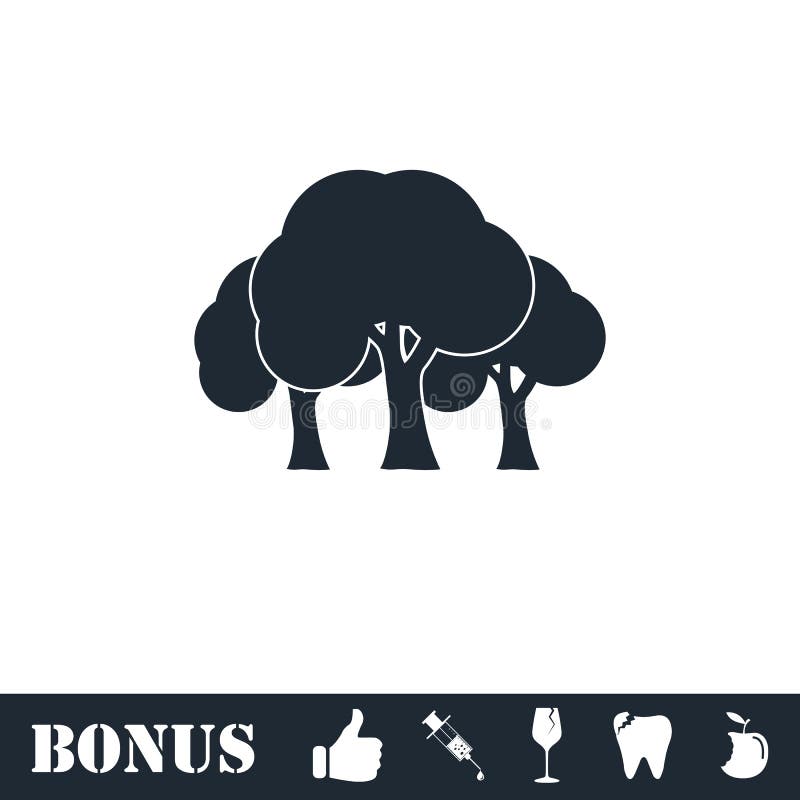 Forest icon flat stock vector. Illustration of ecology - 151811625