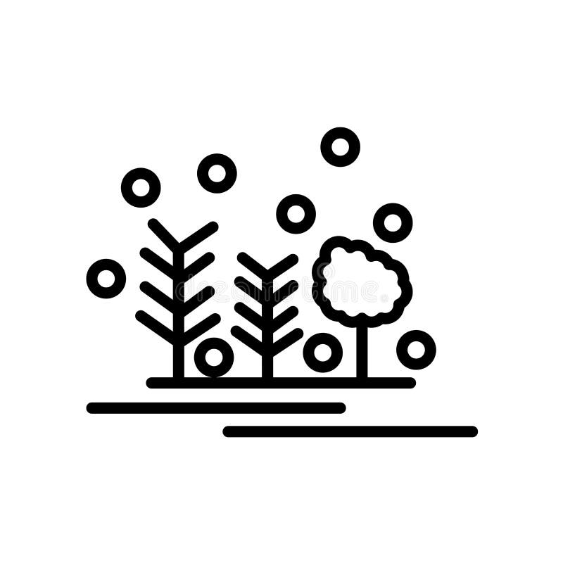 Forest Icon Vector Sign and Symbol Isolated on White Background Stock ...