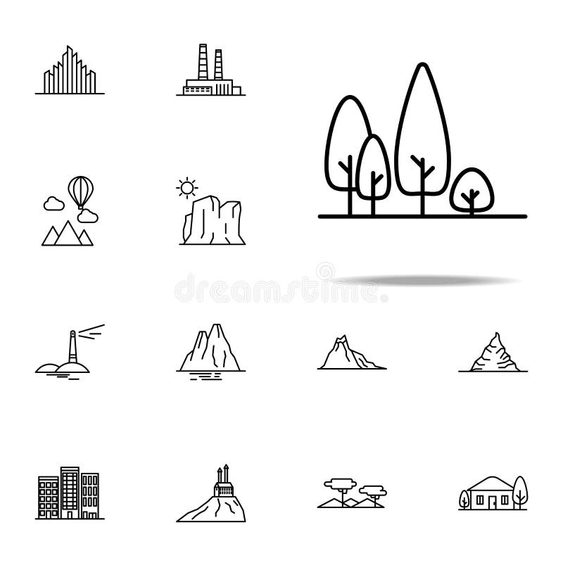 Forest Icon. Landspace Icons Universal Set for Web and Mobile Stock ...