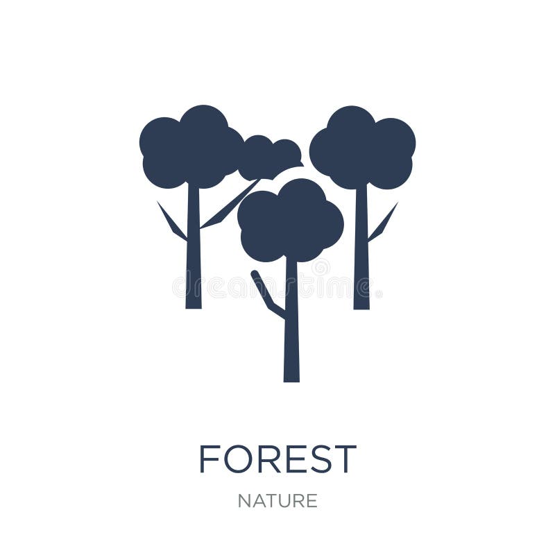 Forest Icon. Trendy Flat Vector Forest Icon on White Background Stock ...