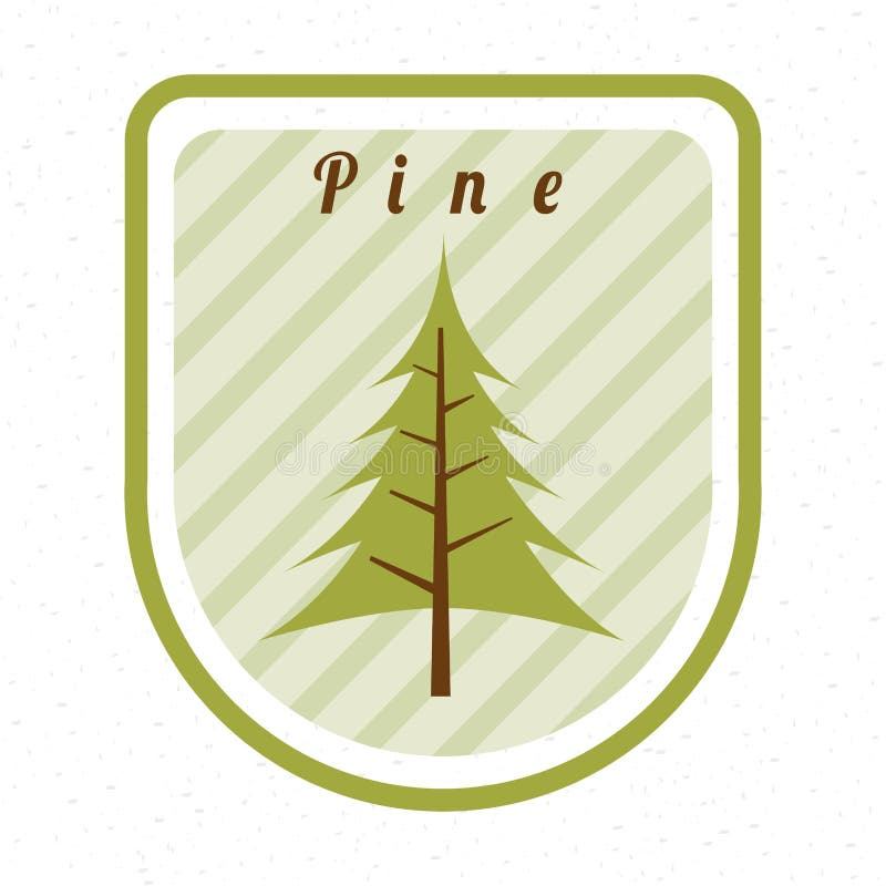 Forest label design stock illustration. Illustration of stem - 48109963