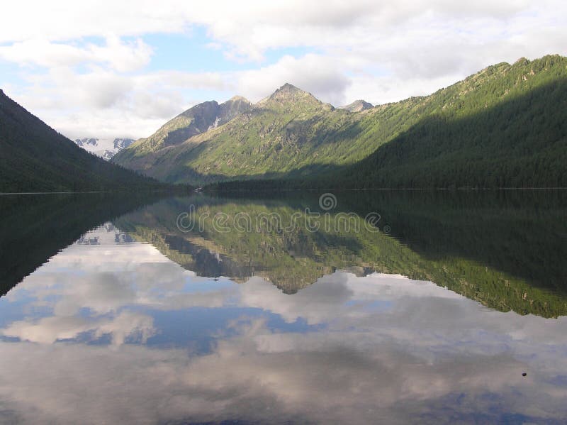 Forest Lake stock image. Image of clouds, landscape, blue - 67943239