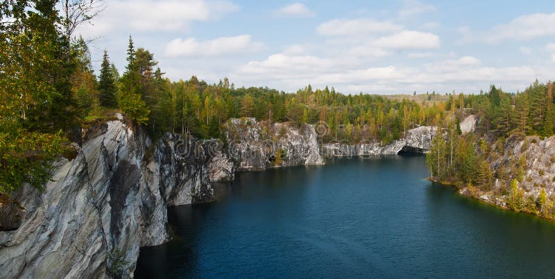 Forest lake in the rocks stock image. Image of ripple - 67409863