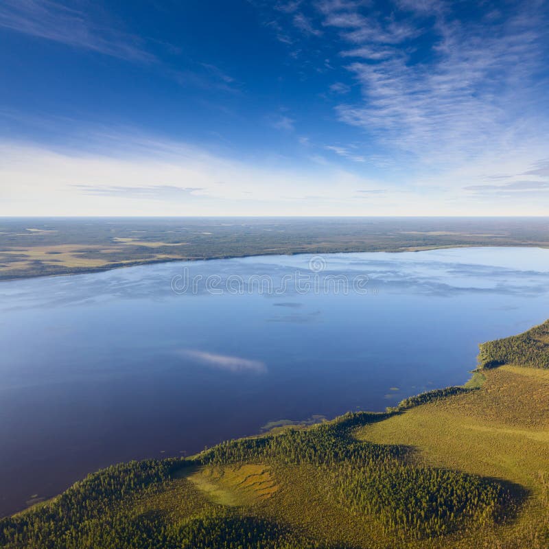 Forest lake, top view stock photo. Image of exterior - 43429250