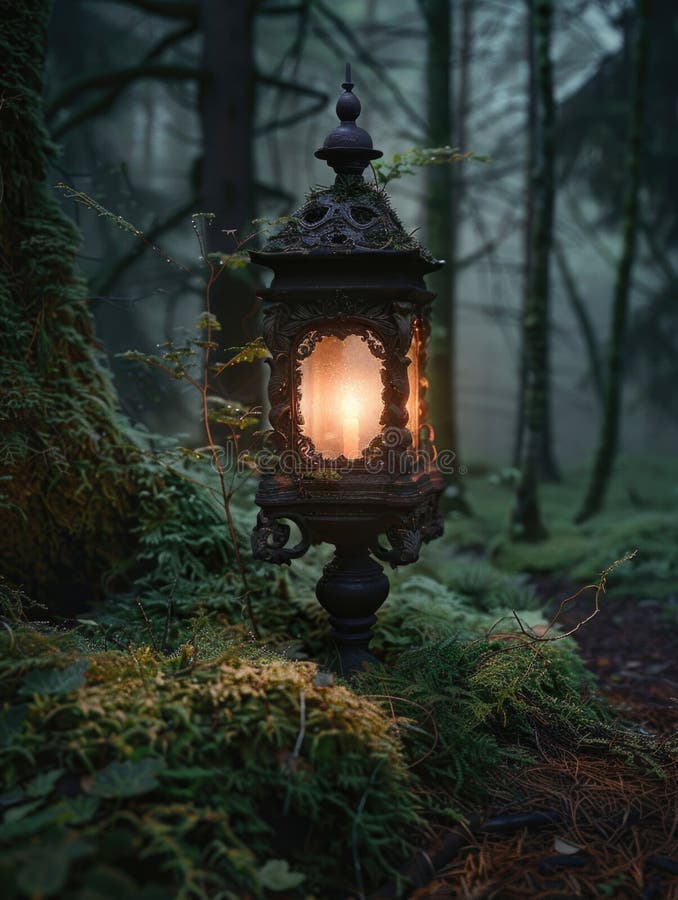 Forest lantern stock image. Image of nature, campsite - 383051583