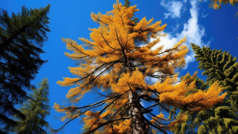 Forest larch tree stock photo. Image of majestic, ecosystem - 369610412