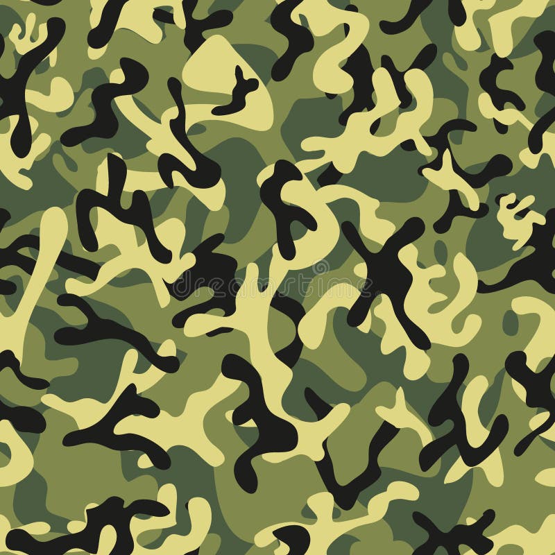 Forest Leaf Camouflage Seamless Patterns Stock Vector - Illustration of ...
