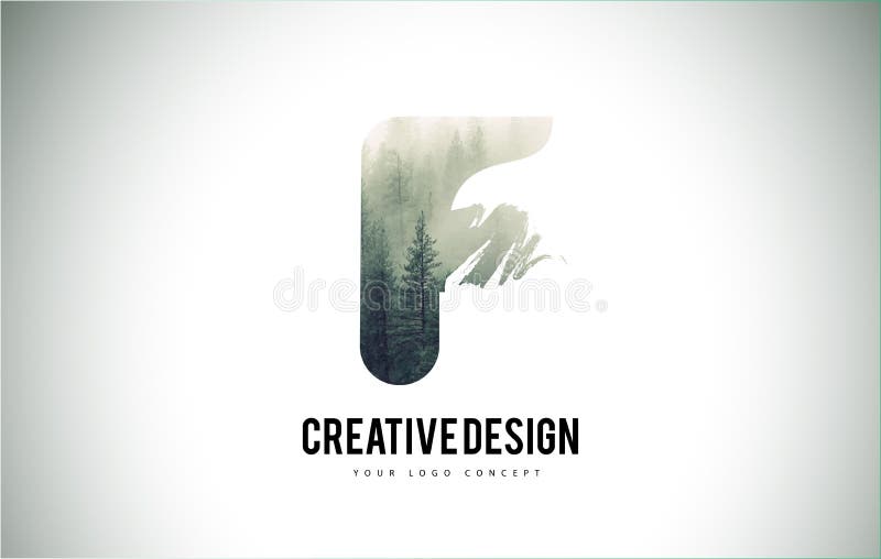 Forest_letters6 illustrazione vettoriale. Illustrazione di spazzola ...