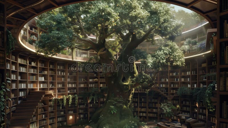 Forest Library stock image. Image of child, magic, page - 329283945