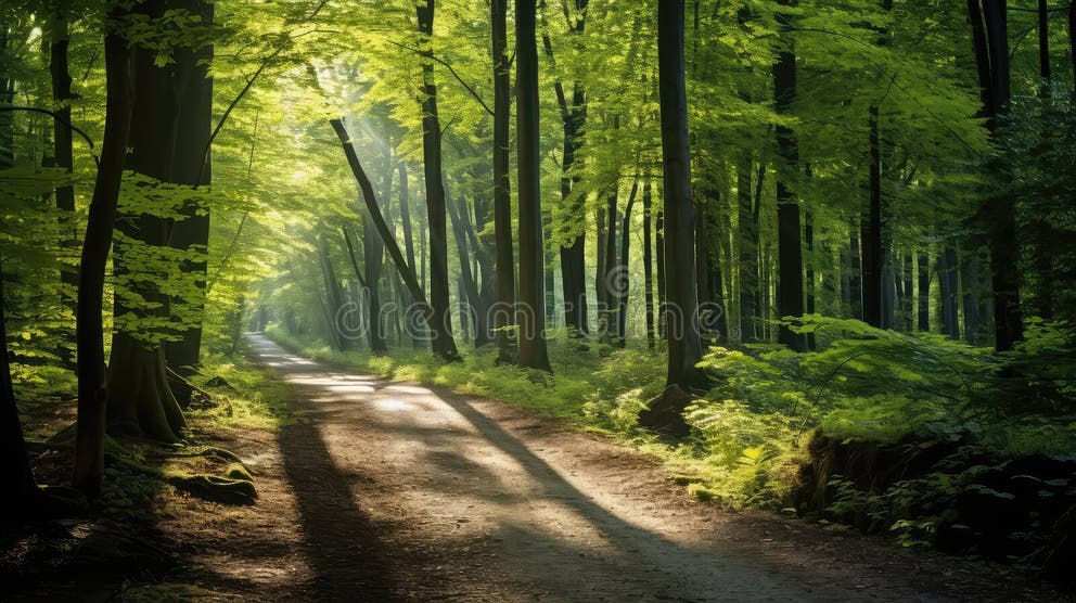 Forest light and shade stock photo. Image of light, canopy - 375875678