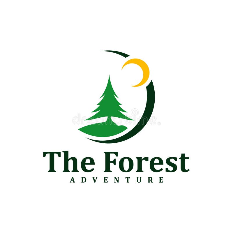 Forest Logo Design Template. Creative Pine Logo Vector Illustration ...