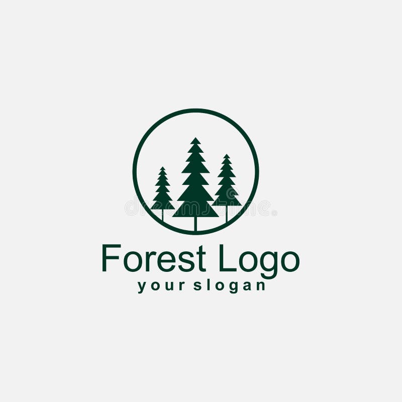Forest logo template stock illustration. Illustration of symbol - 166730576