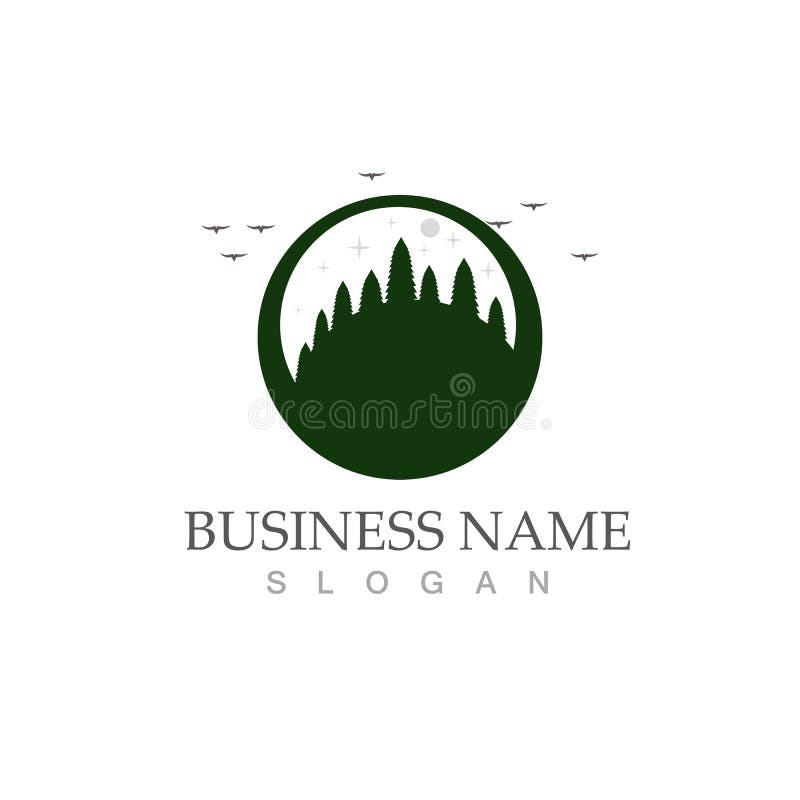 Forest Logo Vector Illustration Stock Vector - Illustration of forest ...