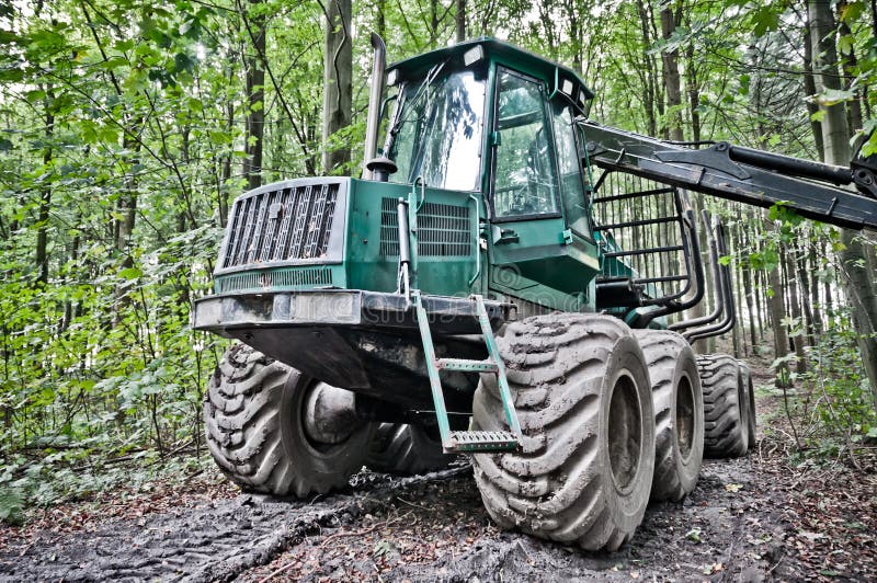 Forest machine stock image. Image of forest, bark, hydraulic - 21603689