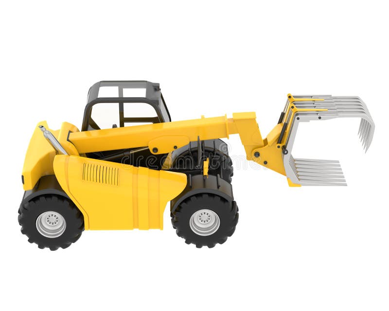 Forest Machine Isolated on Background. 3d Rendering - Illustration ...