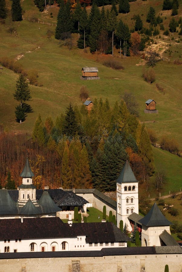 Forest and monastery stock image. Image of calmness, houses - 10509369