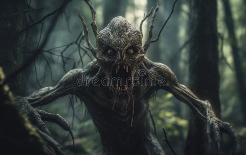 Forest Monster. Created by Generative Artificial Intelligence Stock ...